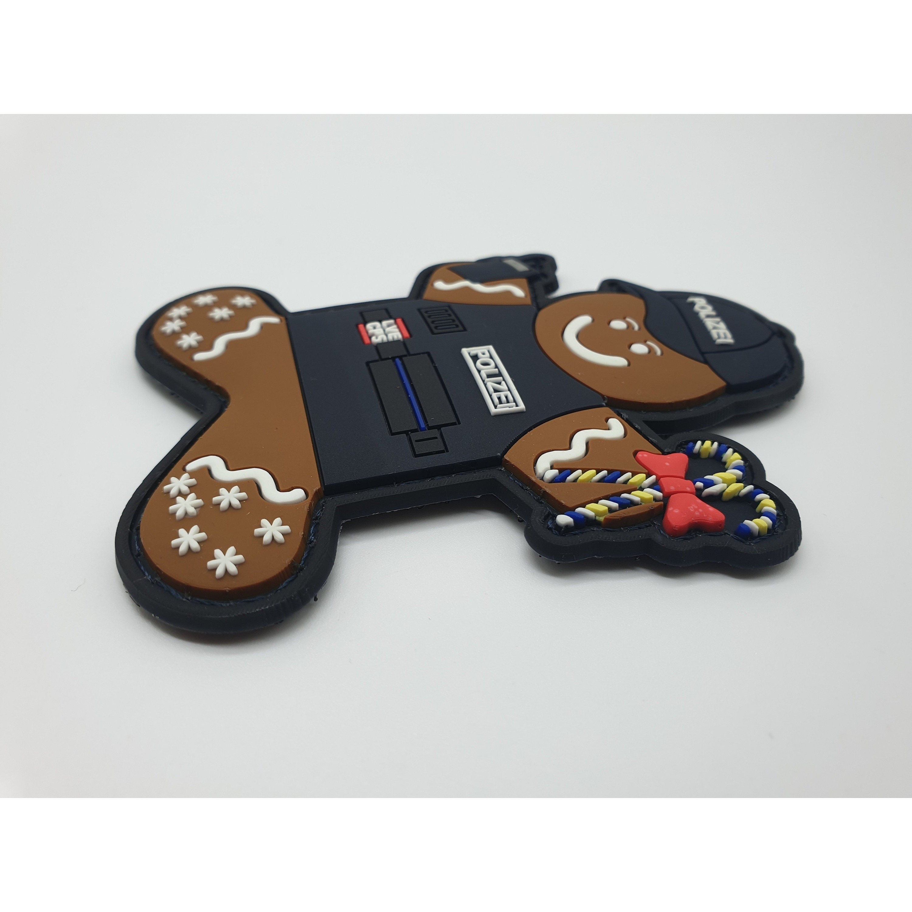 Police Gingerbread Man Rubber Patch - Etsy