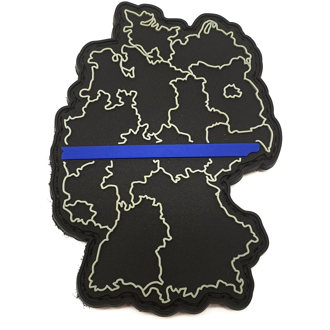 Thin Blue Line Germany Rubber Patch PVC Rubber Rubber - Etsy