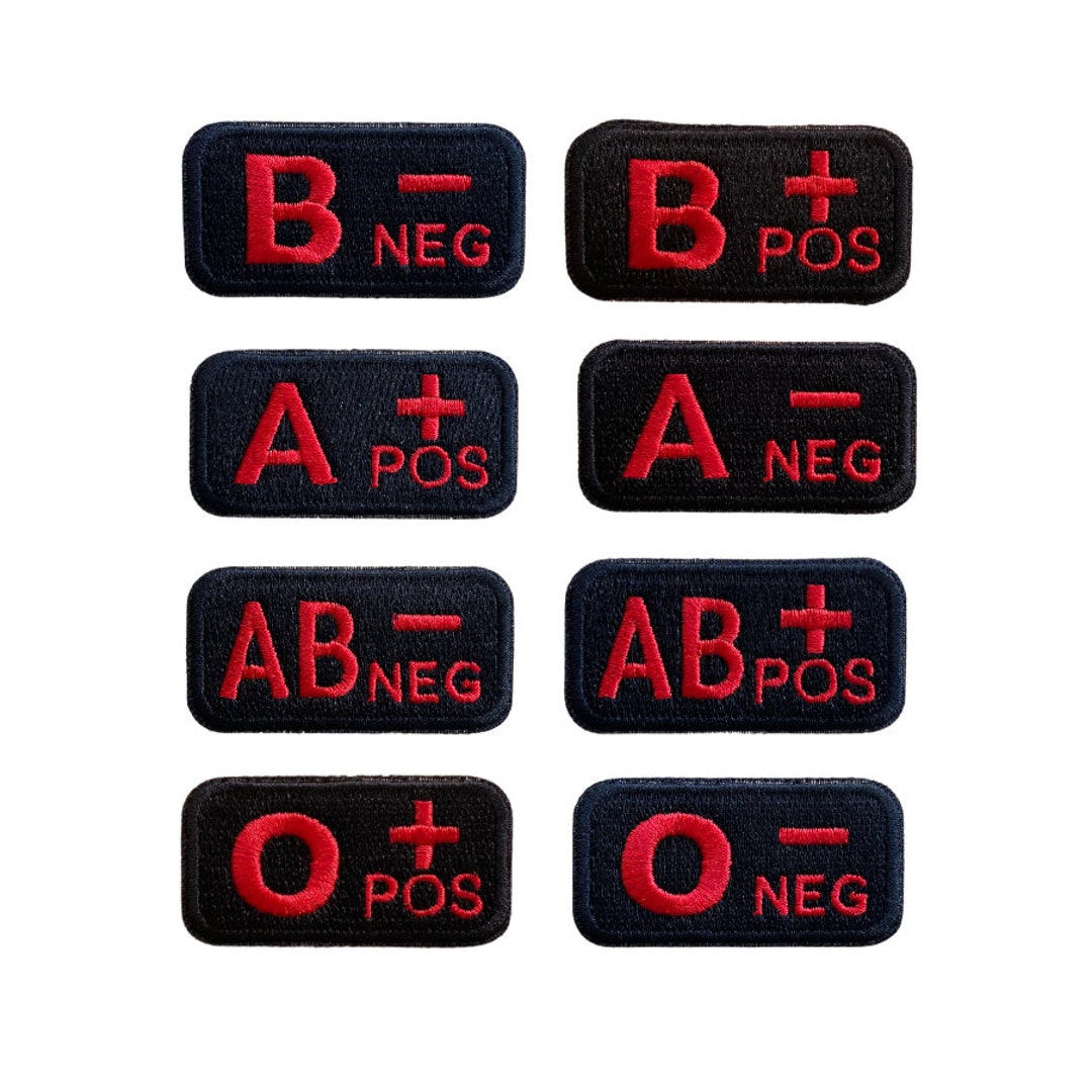 Blood Group Textile Patches - Etsy