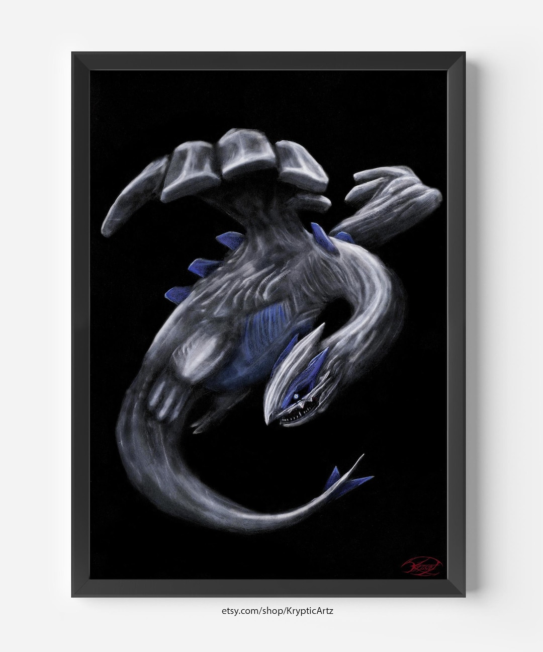 Lugia Pokémon Art Print – Realistic Legendary Poster, Premium Collector ...