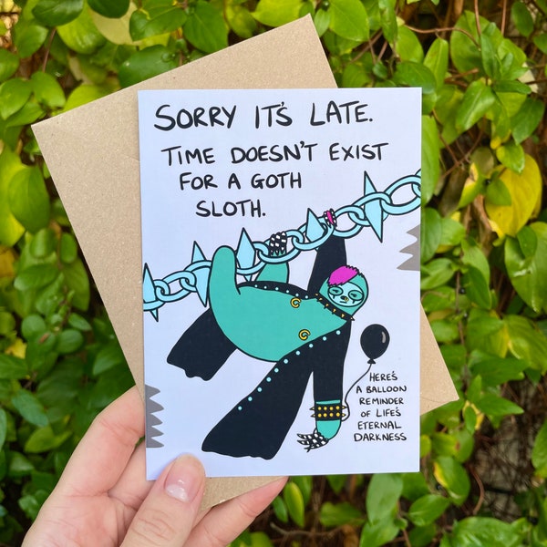 Sloth Card - Etsy