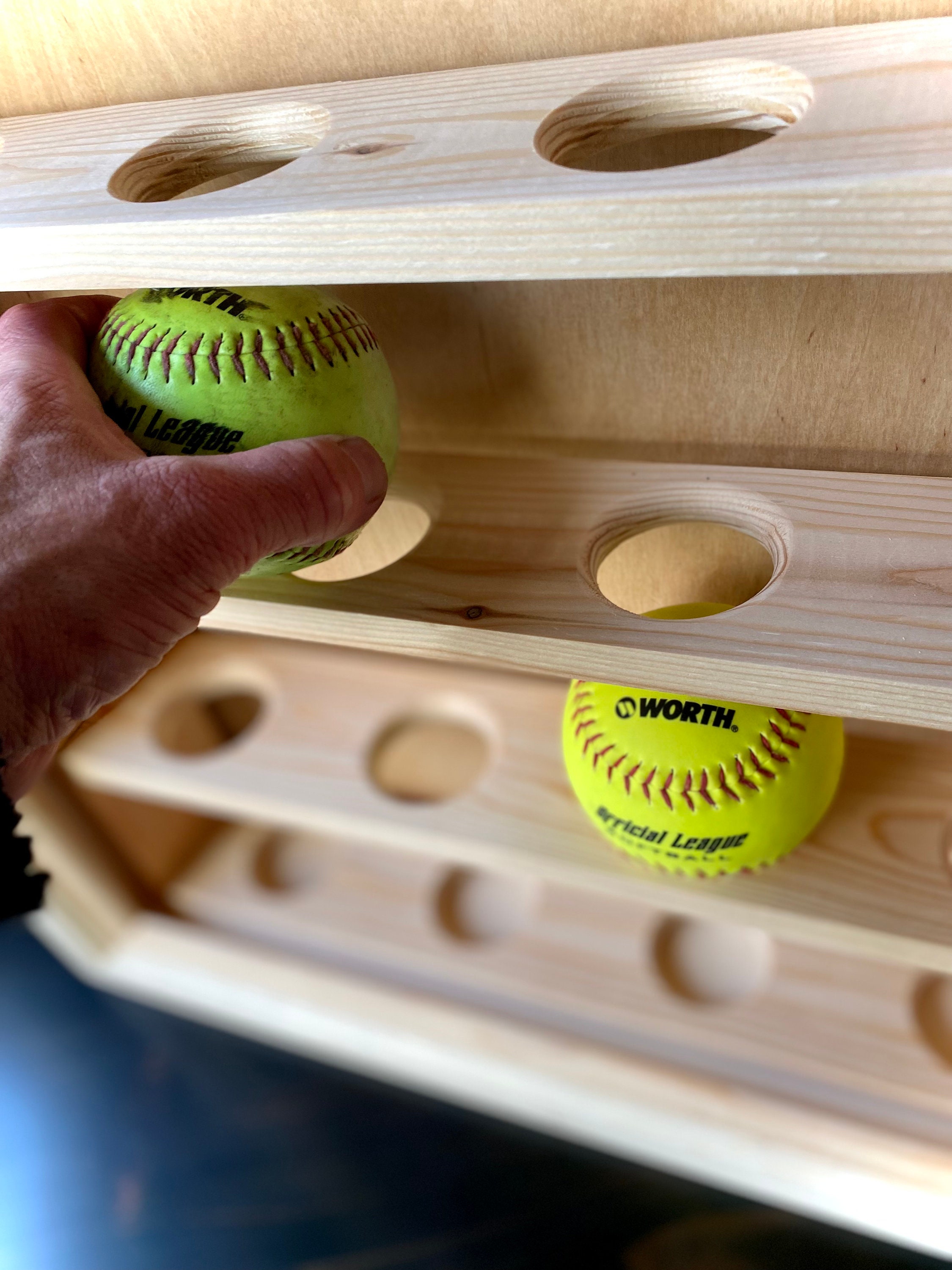 Softball Display Case Holds 16 Balls - Etsy