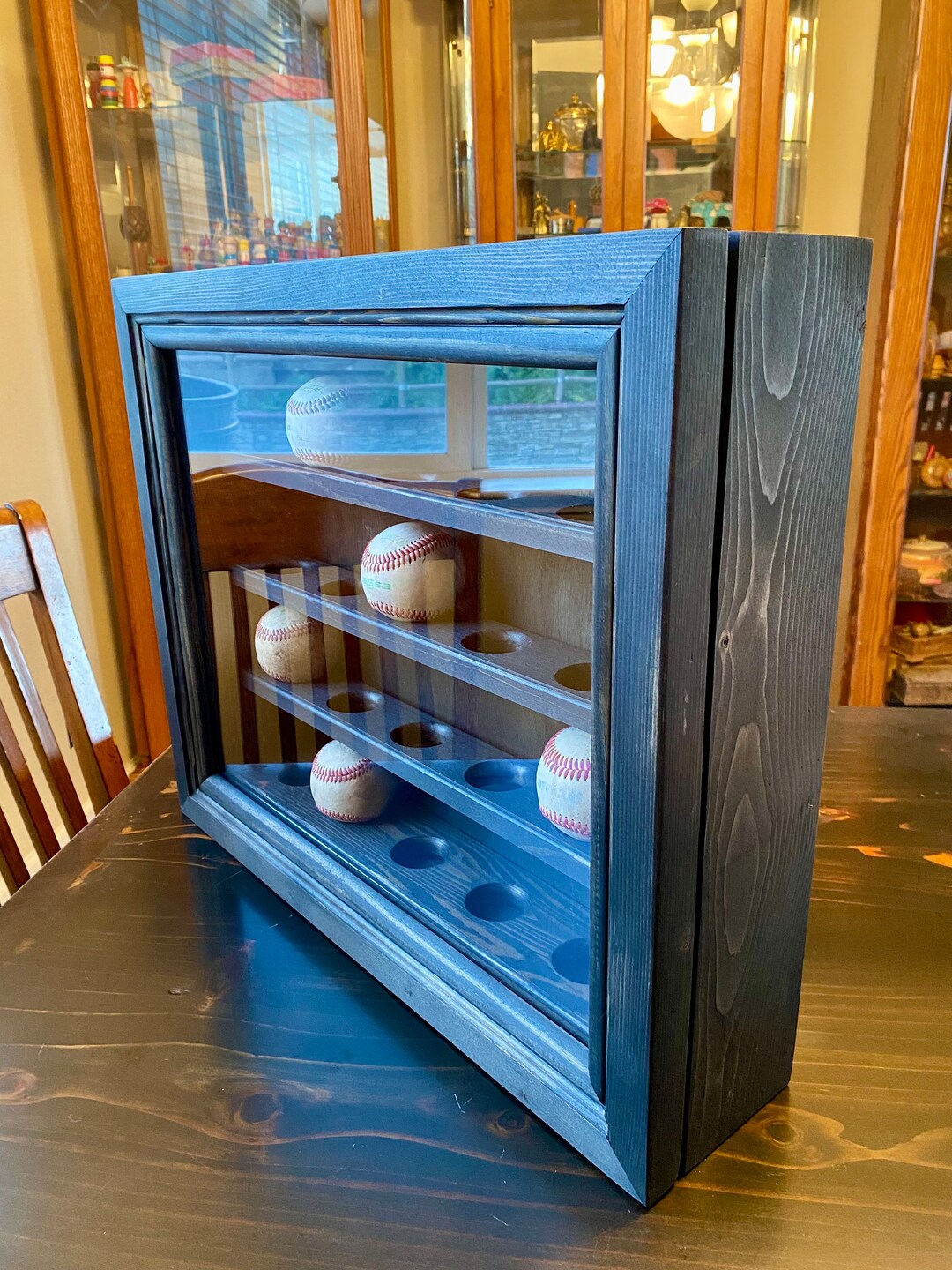 Baseball Display Case New Improved Design Wood Baseball Cabinet ...
