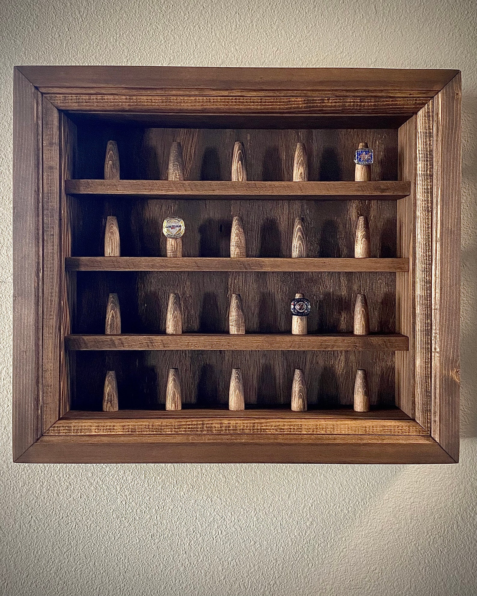 Championship Ring Display Case Holds 20 Rings - Etsy