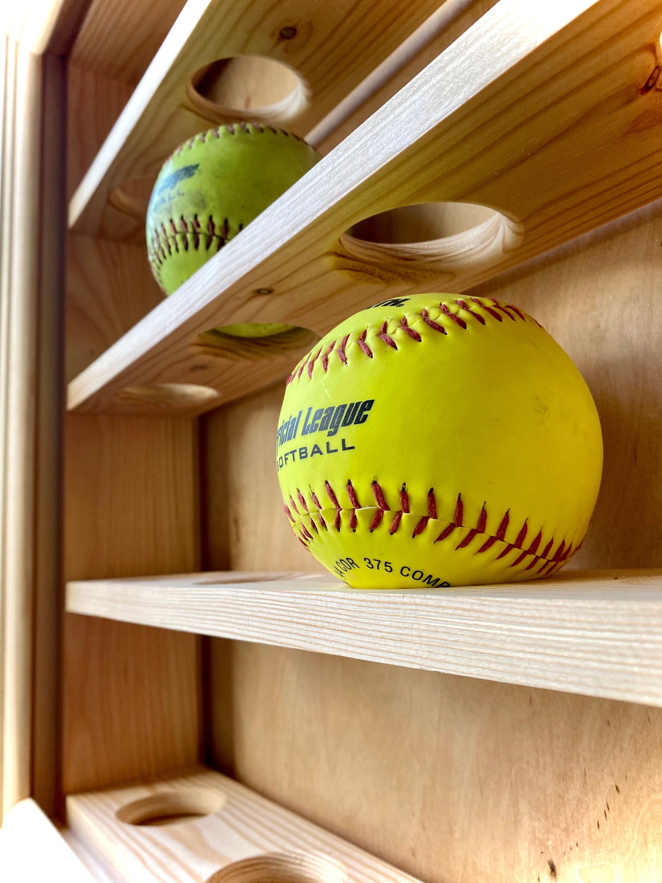 Softball Display Case Holds 16 Balls - Etsy