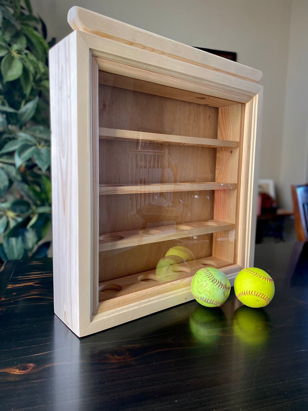 Softball Display Case Holds 16 Balls - Etsy
