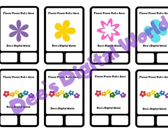 Mini Savings Challenge flower Bunny Set of 3 A6 Digital Download Mini ...