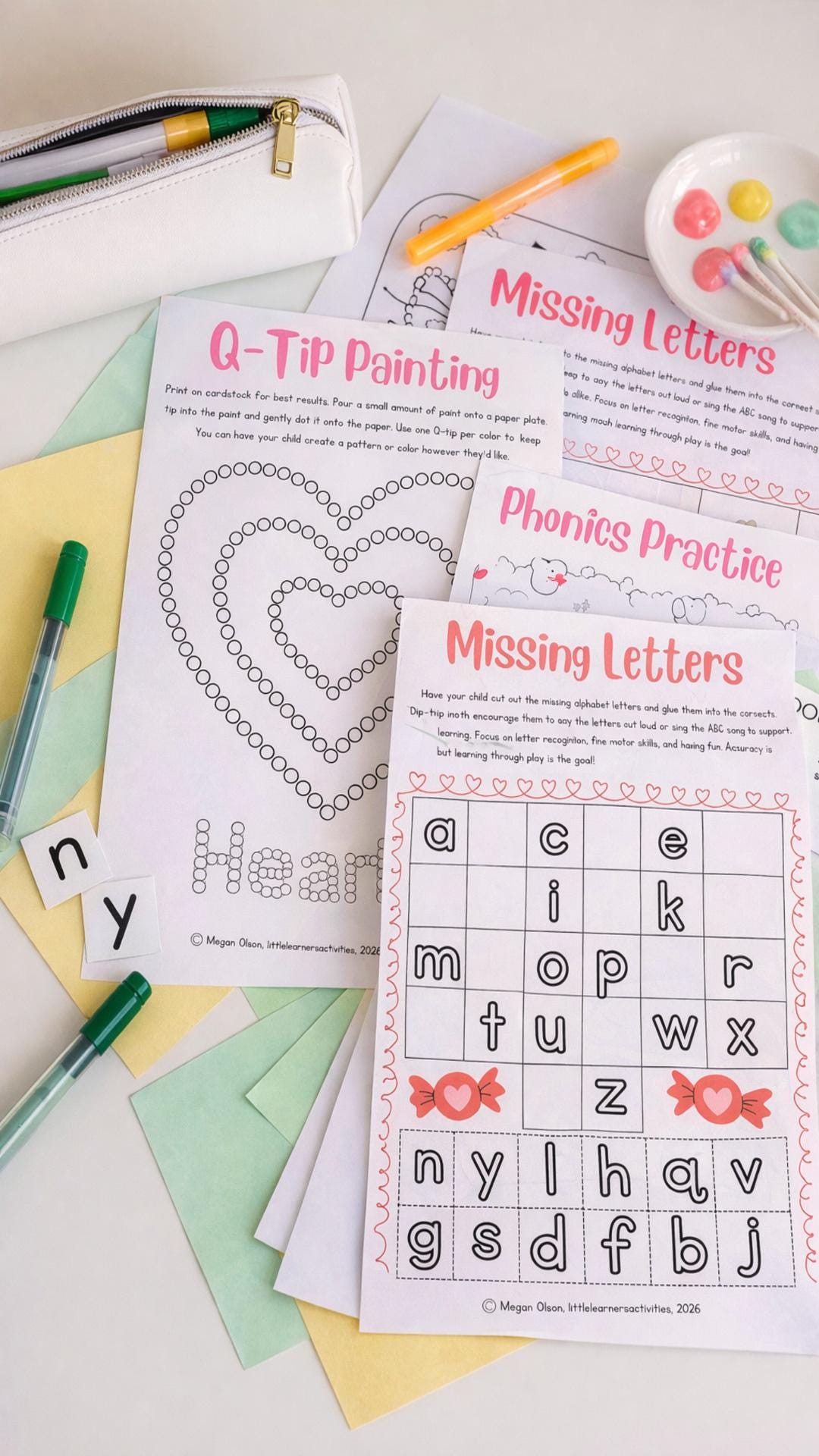 February Pre-k Activity Pack | 20 Print & Go Learning Activities for ...