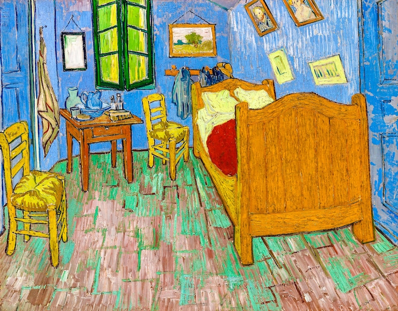 Bedroom in Arles (1888) Painting by Vincent Van Gogh (first Version) - Etsy