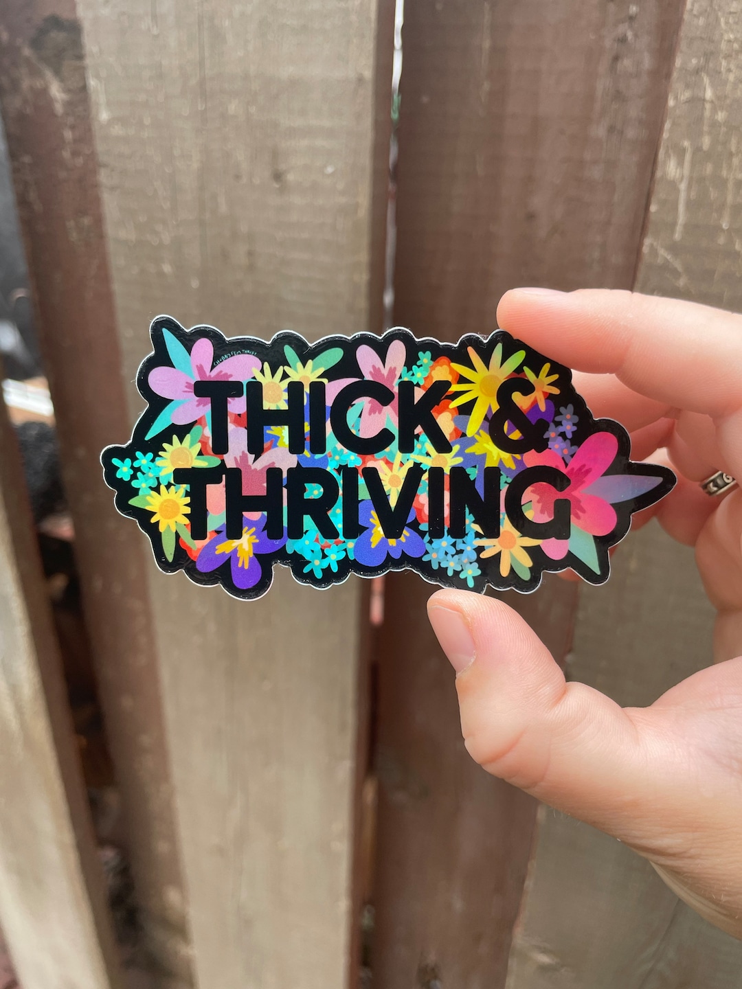 Thick & Thriving Holographic Sticker - Etsy