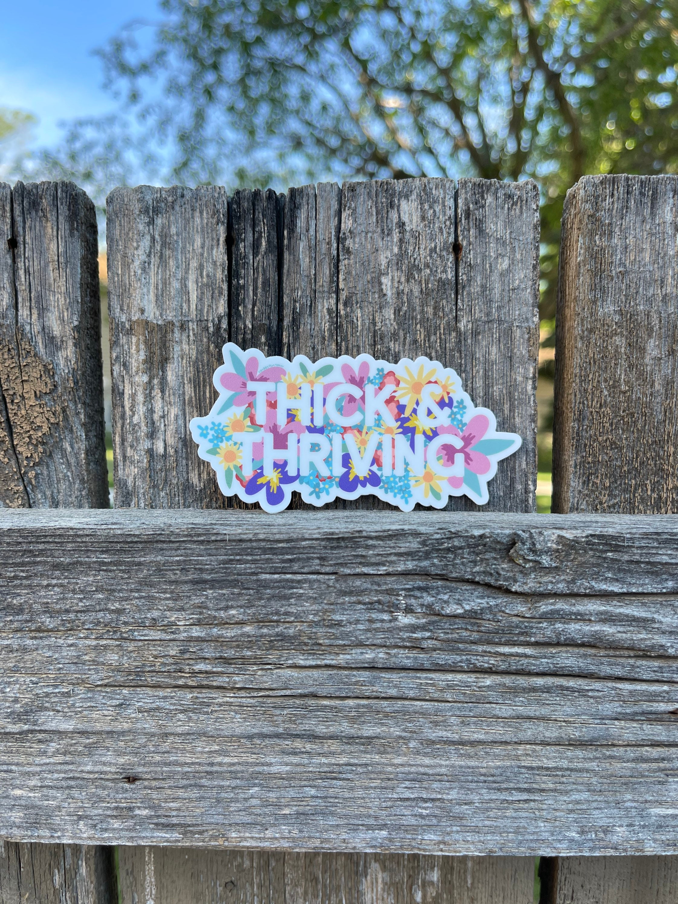 Thick & Thriving Sticker plus-size Fat Positive Body - Etsy