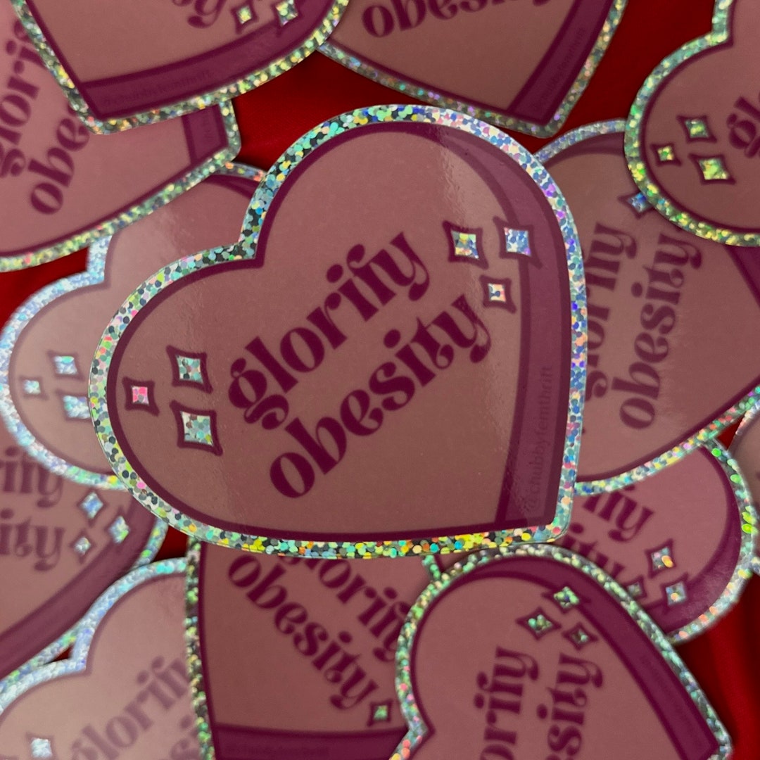 Glorify Obesity Glitter Sticker (plus-size, Thrift, Black-owned, Lgbtq ...