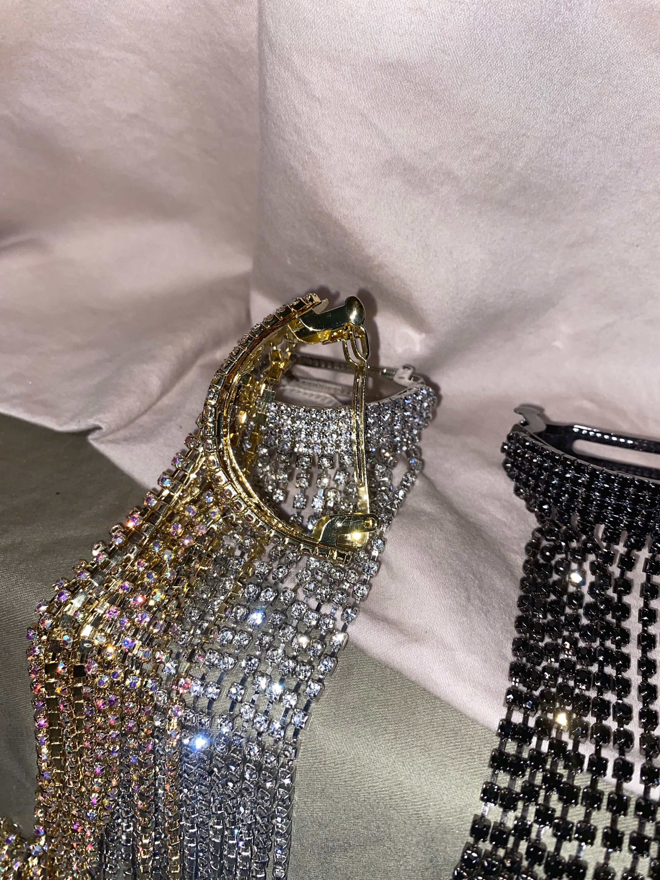 15''LONG PRONG SET Rhinestone Ponytail Holder - Etsy