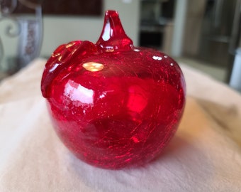 Art Glass Apple - Etsy