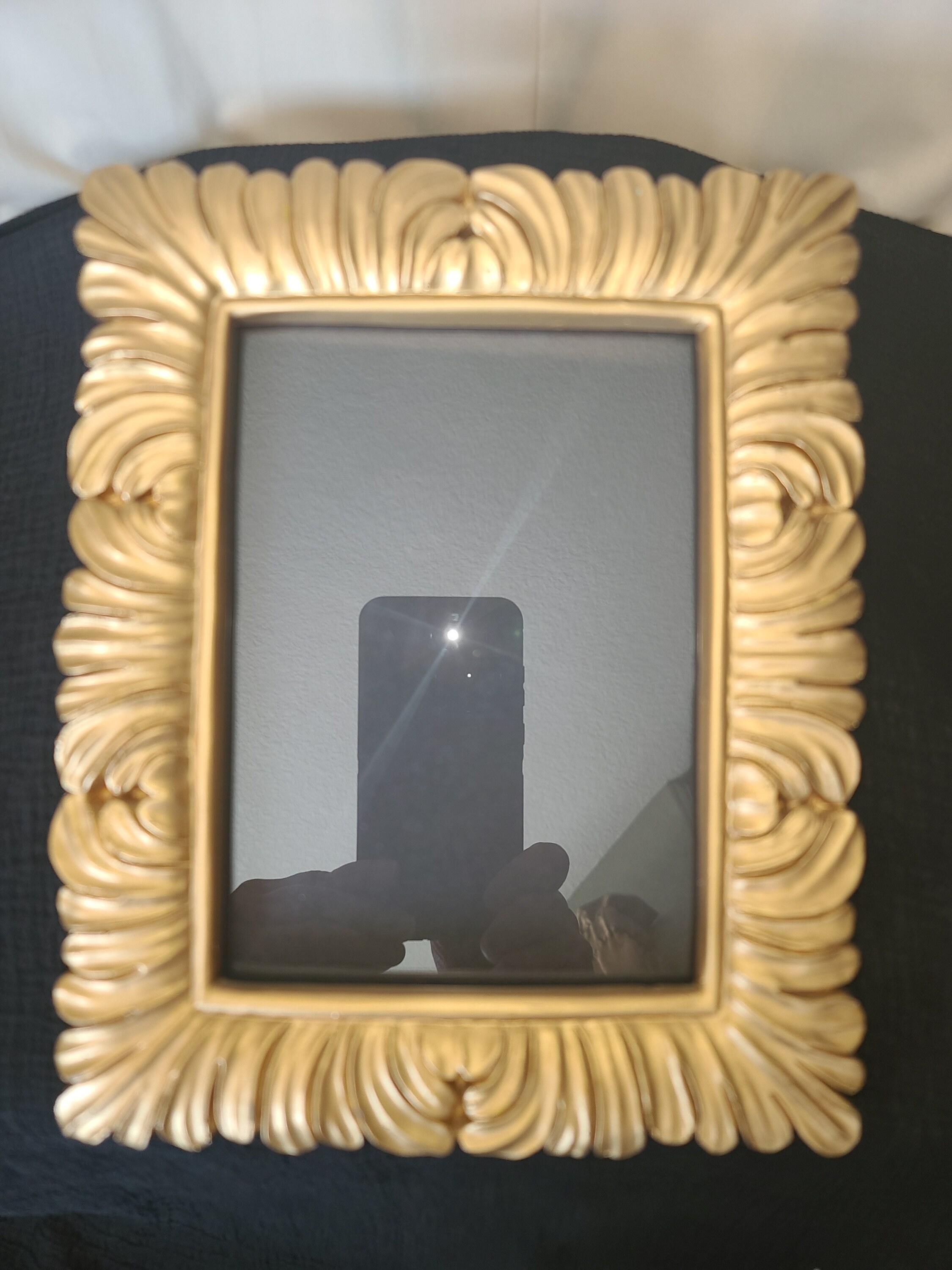 VINTAGE CARVED GOLD Picture Frame Carved Wood Photo Frame Vintage Wood ...