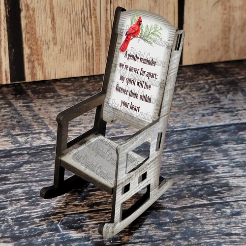 Christmas in Heaven Ornament Rocking Chair Lost Loved One - Etsy