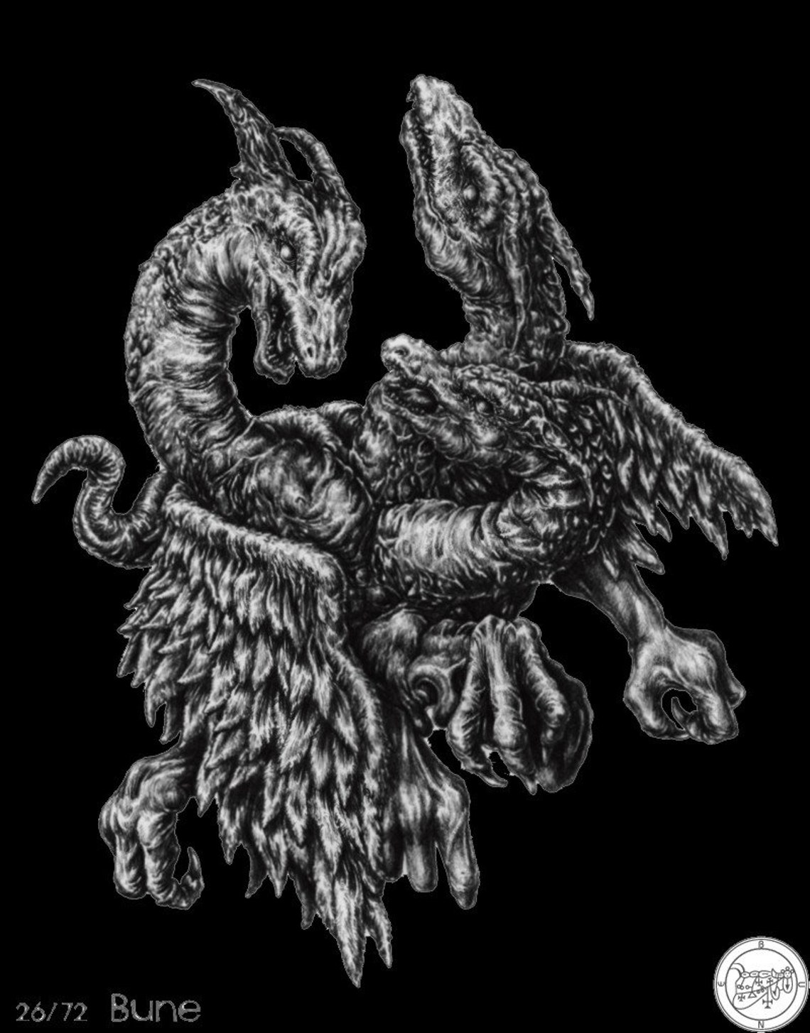 Bune bim Bime Plaque Demon Duchess Hand-painted Sigil | Etsy