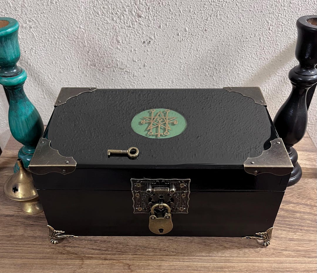Astaroth astarte Box With Latch and Lock/key Handmade, One of a Kind - Etsy