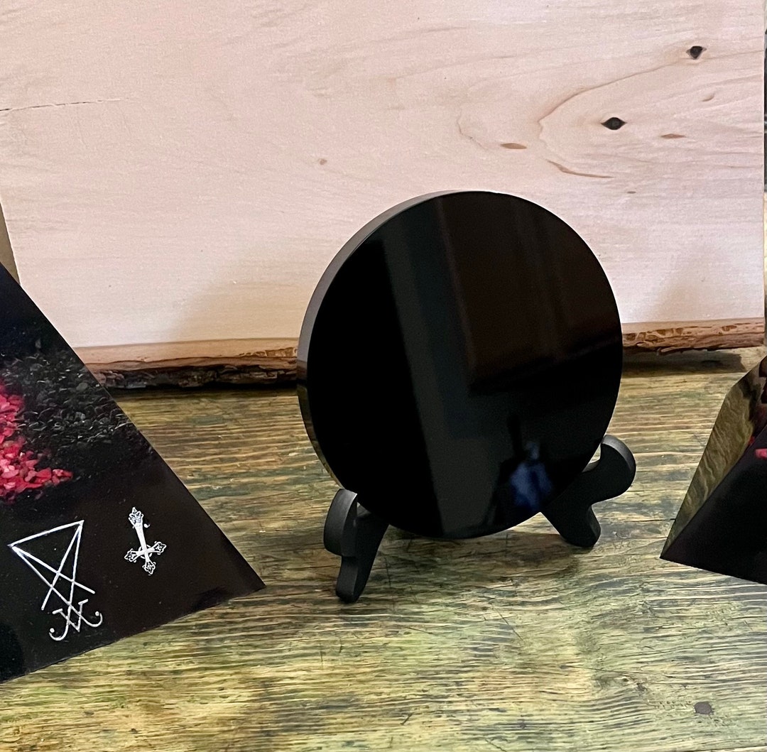 100% Mexican Obsidian Scrying Mirror - Made With a Single Piece of ...