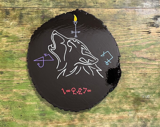 In Honor of Hekate: Wooden Sigils Plaque With Vehmic Runes - Hand ...