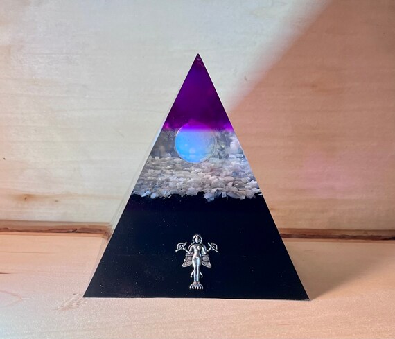 Lilith Pyramid With Opalite Sphere Amethyst Moonstone and - Etsy