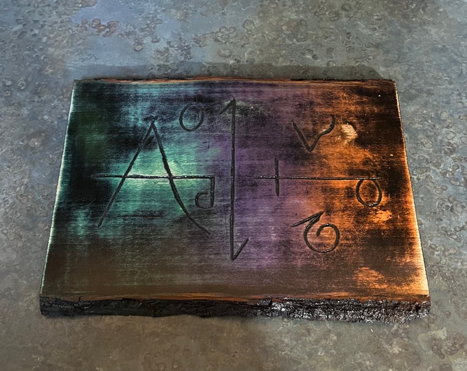 Carved and Painted Necromancy Resurrection Sigil in the Colors of the ...