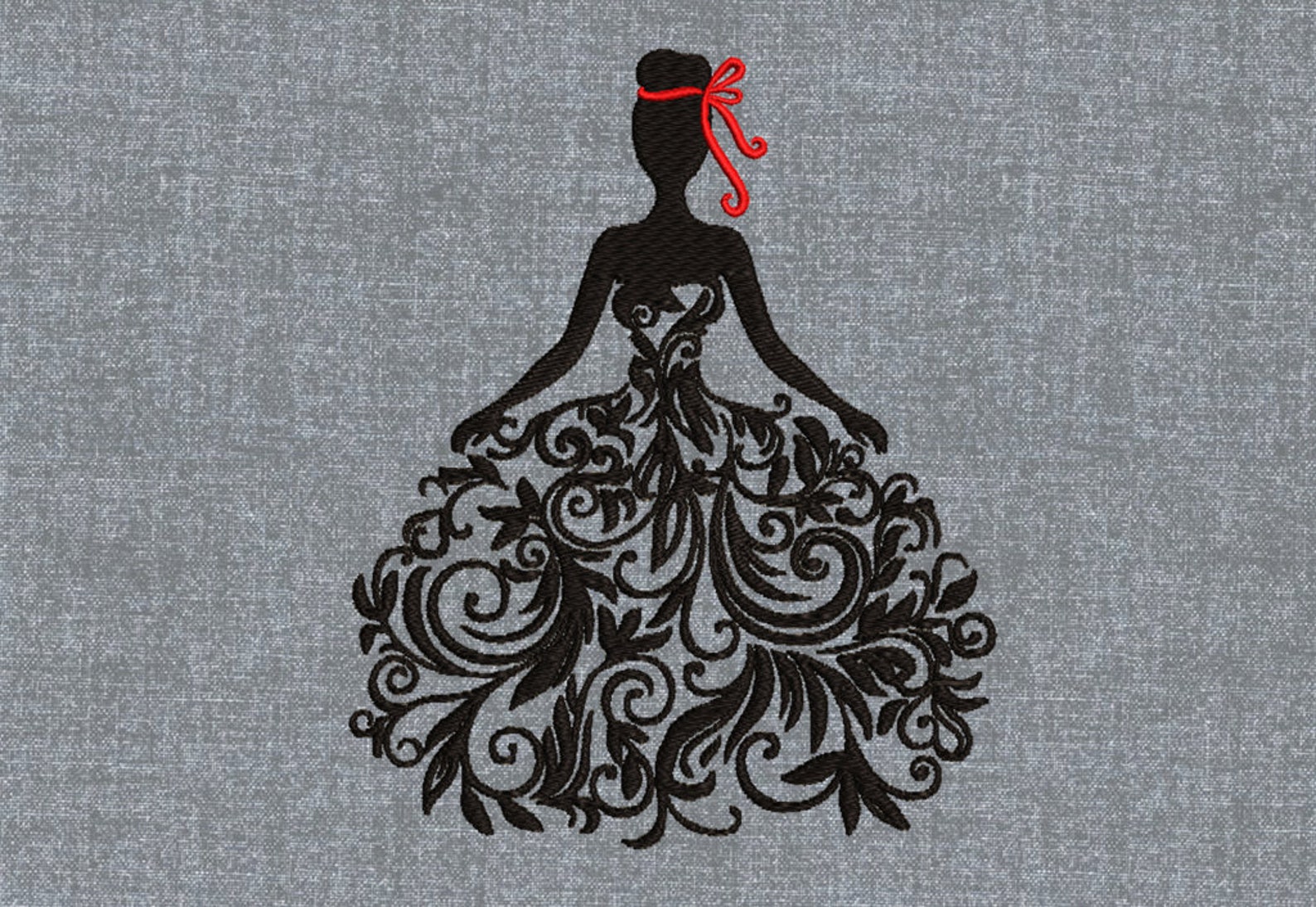 Dancer Machine Embroidery Design Pattern 3 Sizes - Etsy