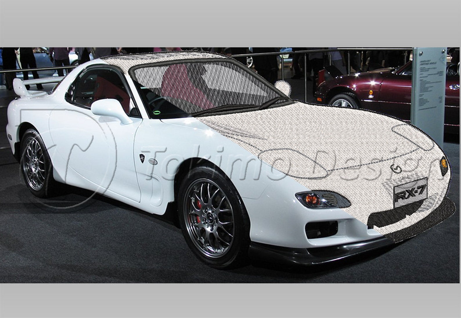 RX7 Spirit R Car - Machine Embroidery Design Pattern – 4 Sizes - Etsy