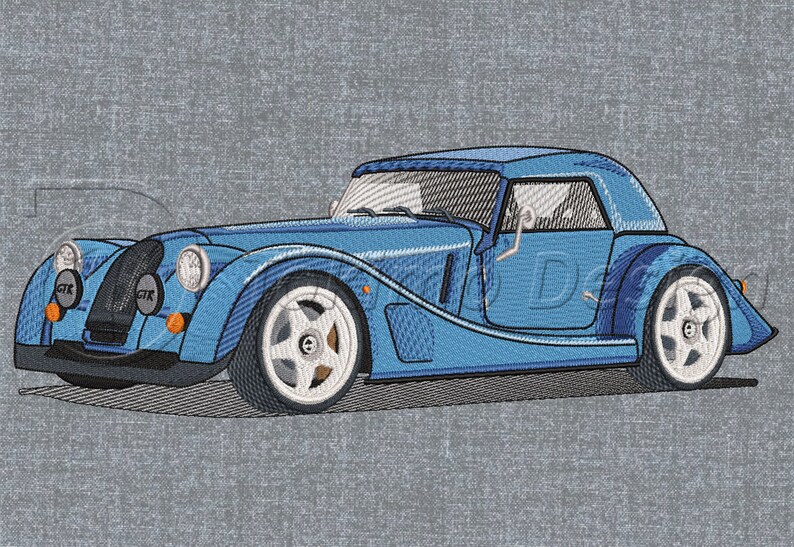 Morgan Plus 8 GTR Car - Machine Embroidery Pattern – 3 Sizes - Etsy
