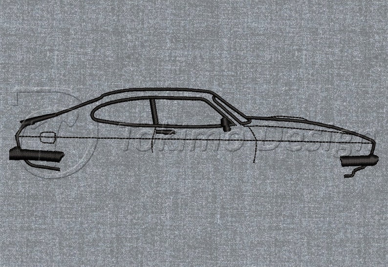 Capri Car Outline Machine Embroidery Design Pattern 4 - Etsy