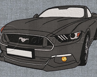 Ford Mustang Car 2 Machine Embroidery Design Pattern 4 Sizes - Etsy