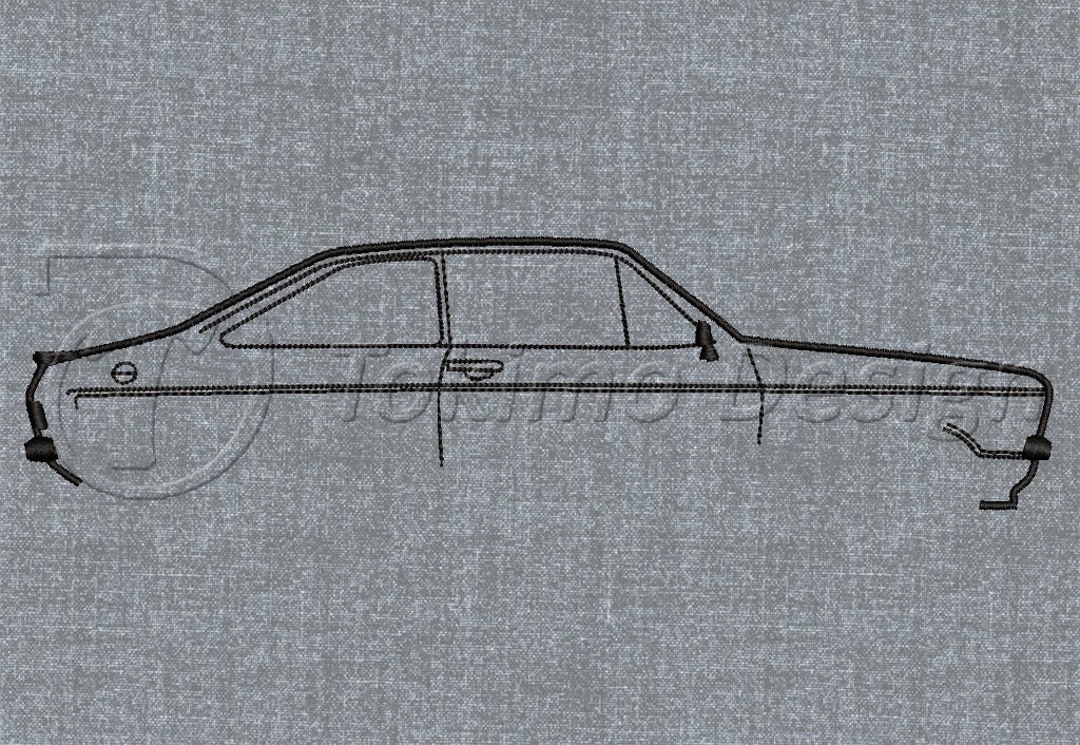 Escort MK2 Car Outline - Machine Embroidery Design Pattern - 4 Sizes ...