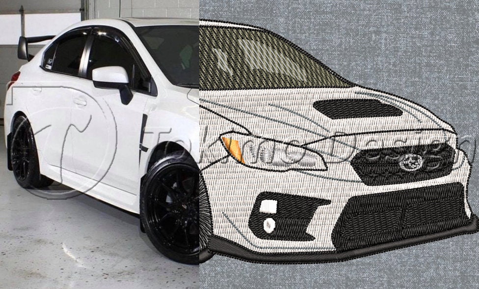 Car Machine Embroidery Design 4 Sizes - Etsy