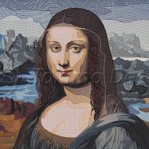 Mona Lisa - Machine Embroidery Design Pattern (DST ONLY) - 1 Sizes - Etsy