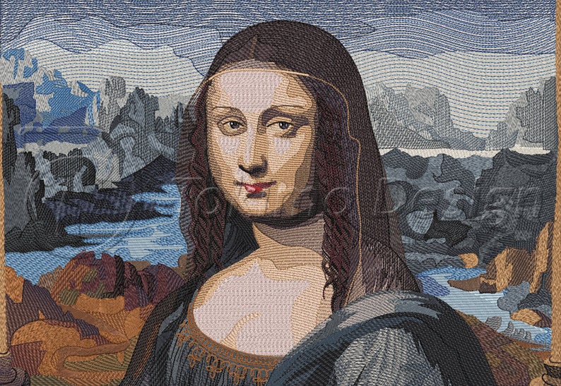 Mona Lisa - Machine Embroidery Design Pattern (DST ONLY) - 1 Sizes - Etsy