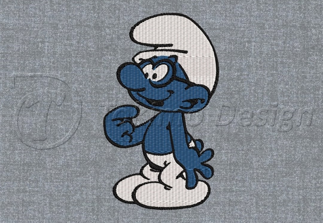 Smurfs – Brainy Smurf - Machine Embroidery Design Pattern – 3 Sizes - Etsy