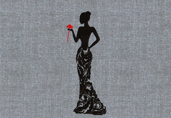Lady Machine Embroidery Design Pattern 3 Sizes | Etsy