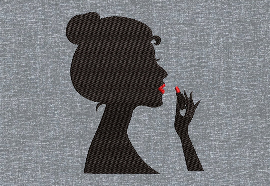 Lady #2 - Machine Embroidery Design Pattern – 3 Sizes - Etsy