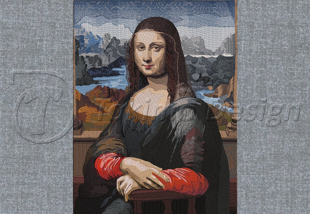 Mona Lisa - Machine Embroidery Design Pattern (DST ONLY) - 1 Sizes - Etsy
