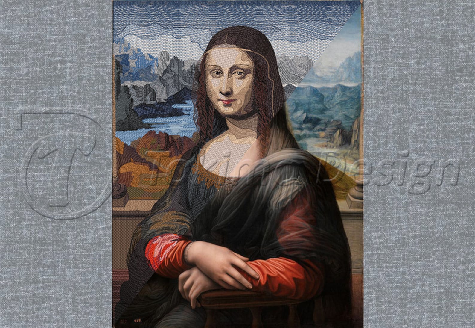 Mona Lisa Machine Embroidery Design Pattern DST ONLY 1 - Etsy