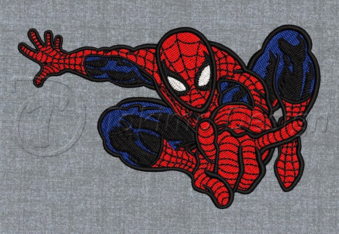 Spider Man Machine Embroidery Design Pattern 4 Sizes - Etsy