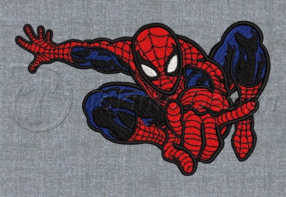 Spider Man Machine Embroidery Design Pattern 4 Sizes | Etsy