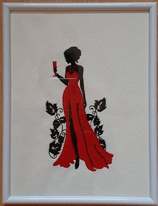 Lady With Wine - Machine Embroidery Design Pattern – 3 Sizes - Etsy