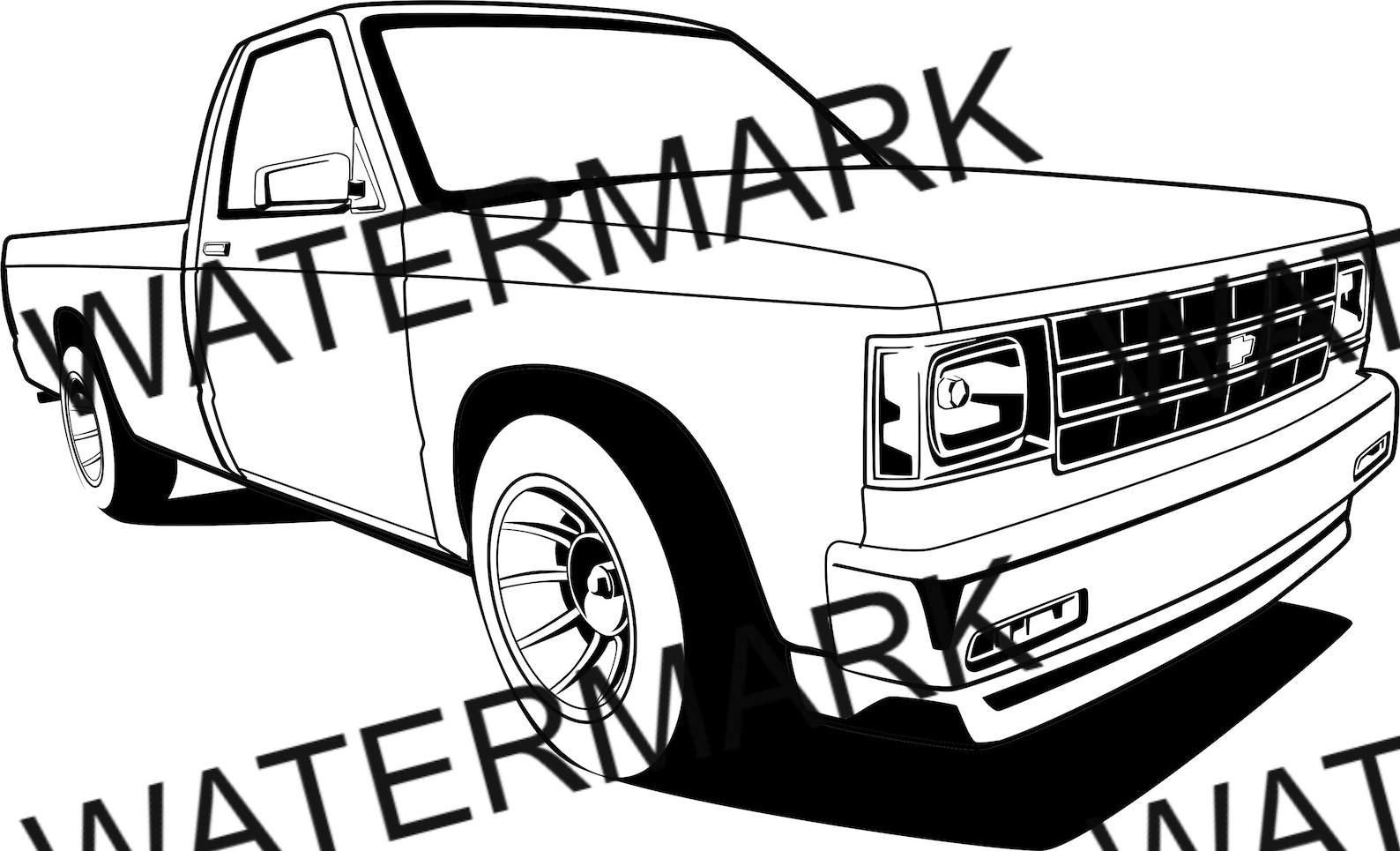 Chevy S10 Truck SVG - Etsy