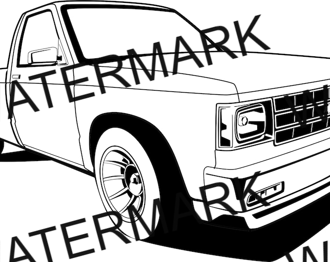 Chevrolet S10 1992 Hot Rod Vector Cut File - Etsy Canada