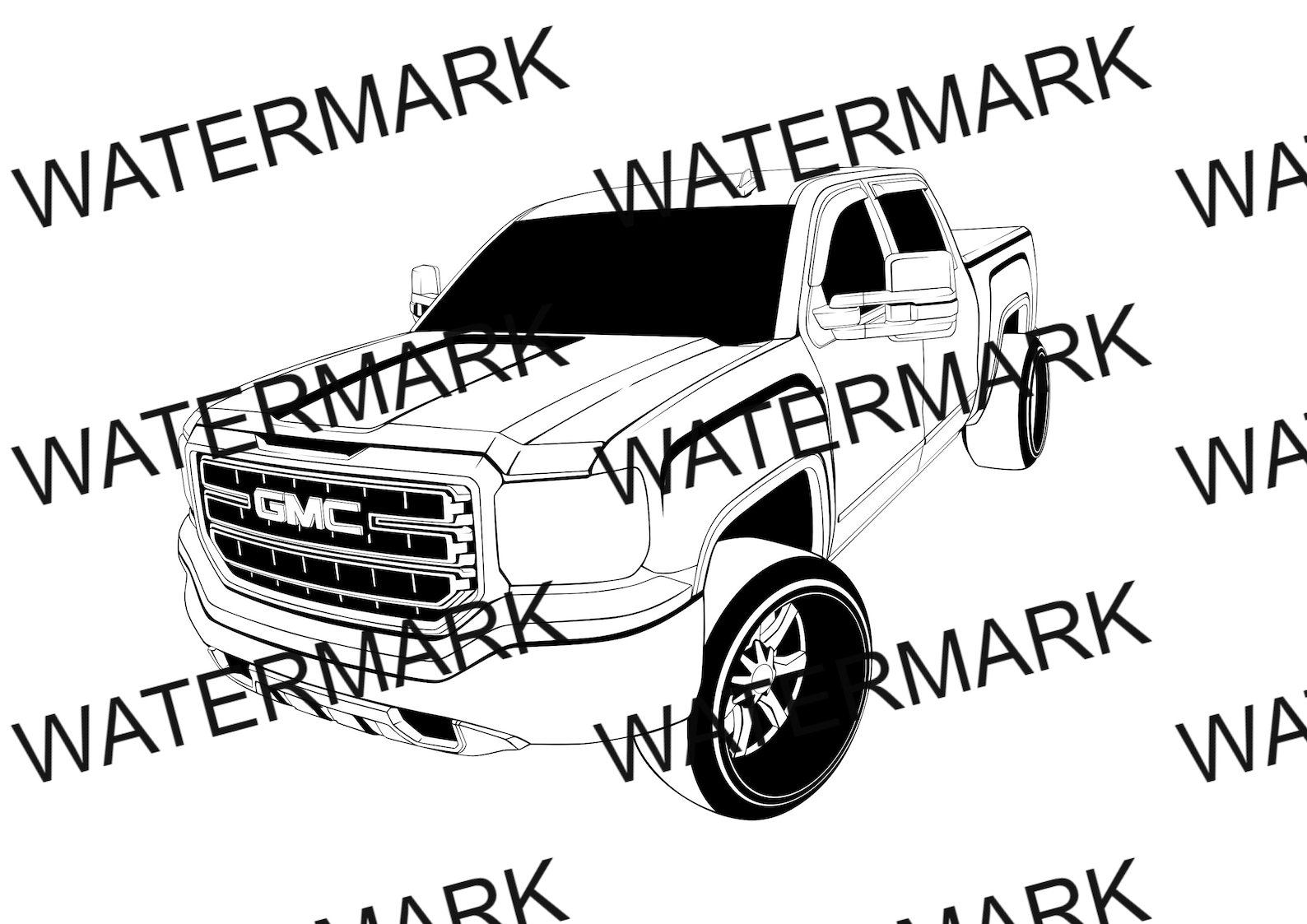 Lifted GMC Truck SVG - Etsy