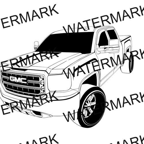 Lifted GMC Truck SVG - Etsy