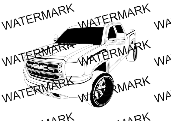 Lifted GMC Truck SVG - Etsy