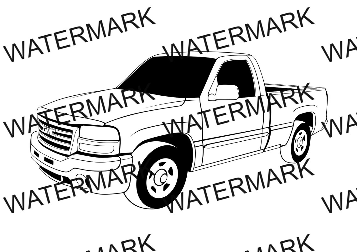 2004 GMC Sierra SVG - Etsy