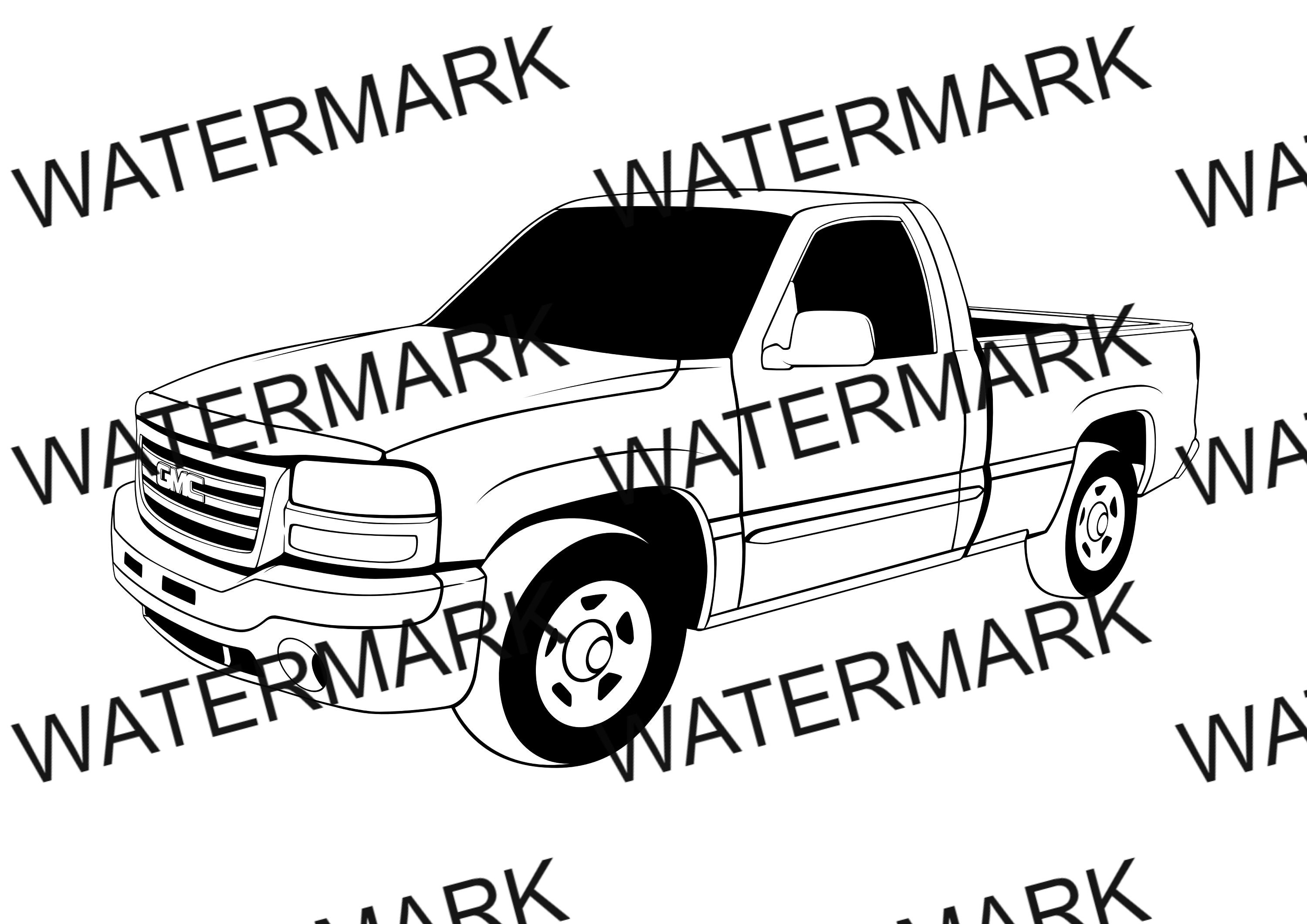 2004 GMC Sierra SVG - Etsy